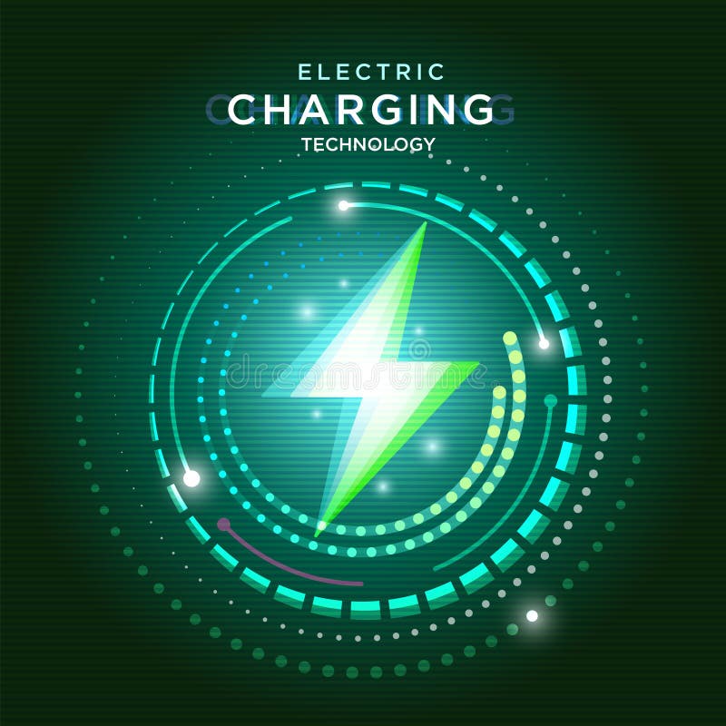 Electric Charging Technology Concept Stock Illustration - Illustration ...
