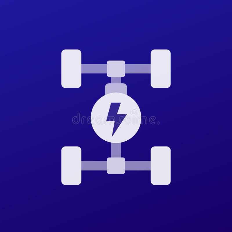 Electric Chassis, EV, Car Platform Vector Icon Stock Illustration ...