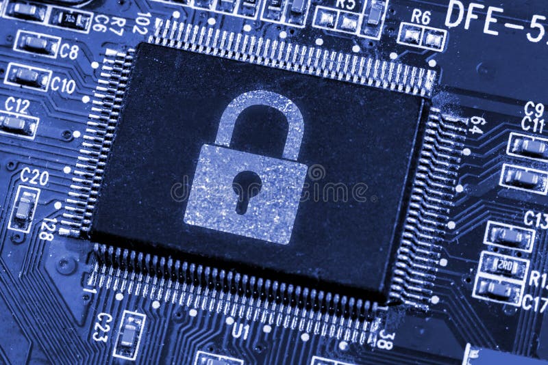 Electric Chip on a Green Circuit Board Close Up, Pcb D Stock Photo ...