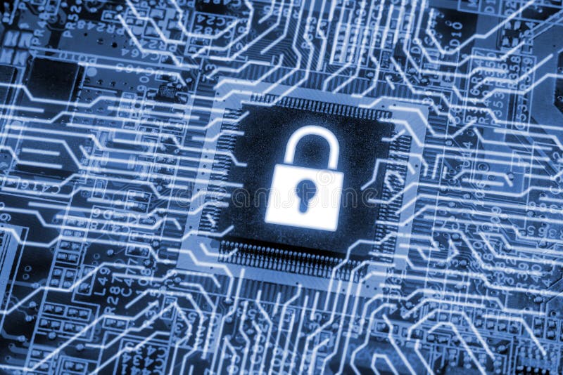 Electric Chip on a Green Circuit Board Close Up, Pcb D Stock Photo ...