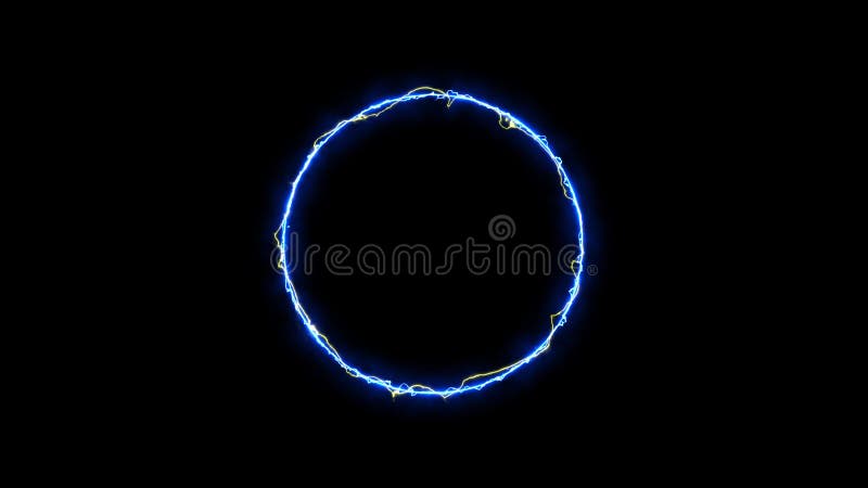 Electric Circle and Lightning Animated Loading Electric Frame Lightning ...