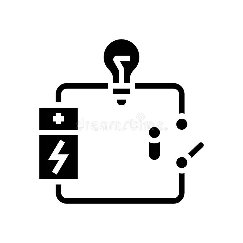 Electric Circuit Electrical Engineer Glyph Icon Vector Illustration ...