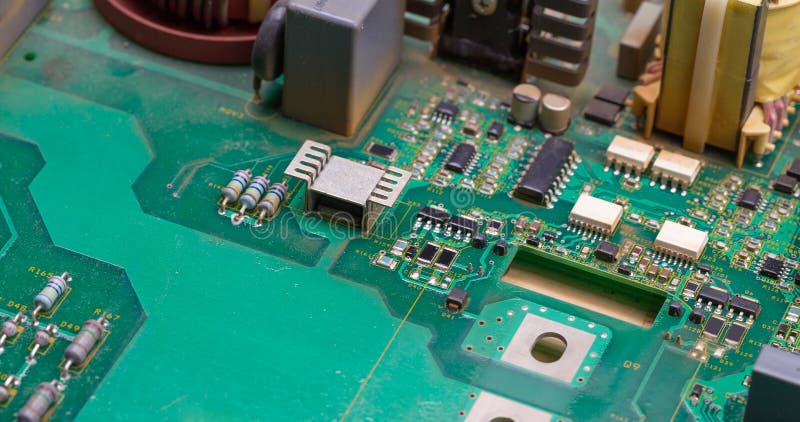 Electric Circuit. High Technology. Soft Focus. Blurry Focus Stock Image ...