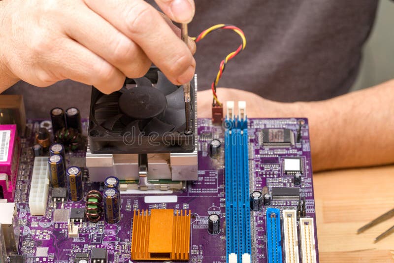 Electric Circuit. High Technology. Soft Focus. Blurry Focus Stock Photo ...