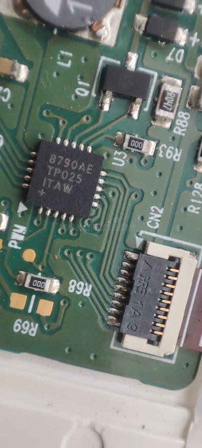 Electric Circuit Ic Screen Green Pcb SMD Capacitor Resistor Tp025 ...