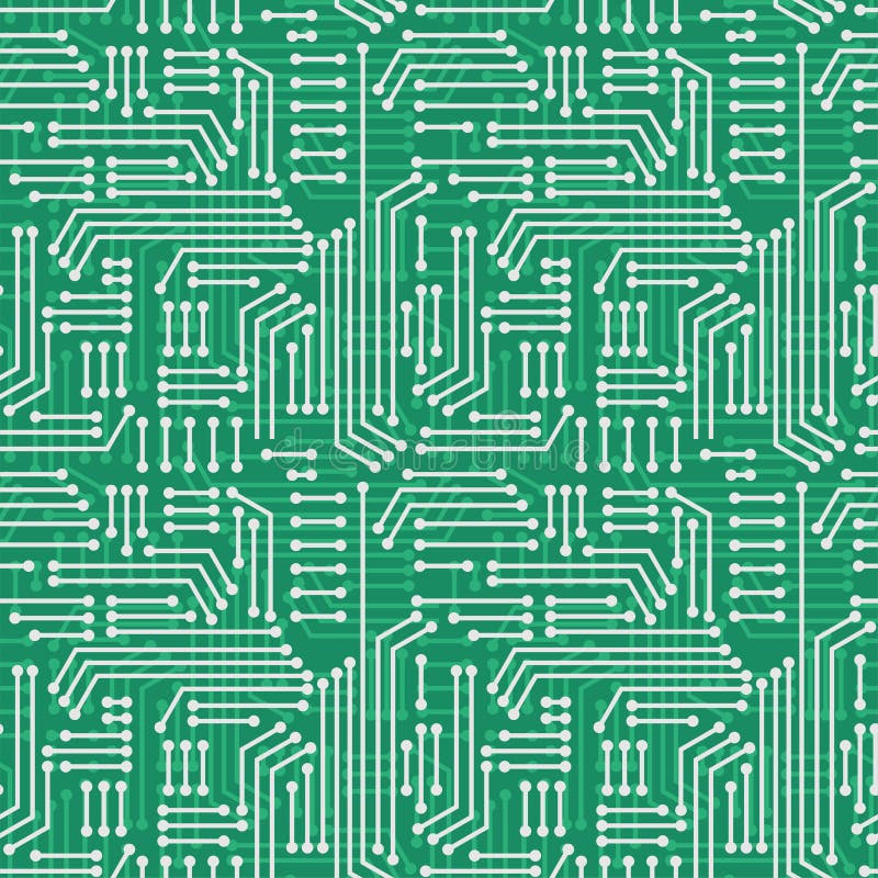 Background With Circuitry Patterns Stock Illustration - Illustration of ...