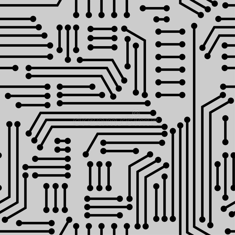 Background With Circuitry Patterns Stock Illustration - Illustration of ...