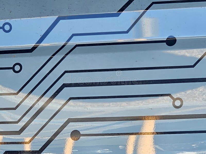 Electric Circuits! Shiny Metal Background with Circuit Lines and Shapes ...