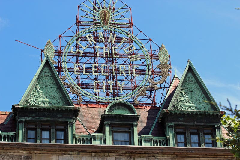 The Electric City editorial stock image. Image of sunny - 77426259