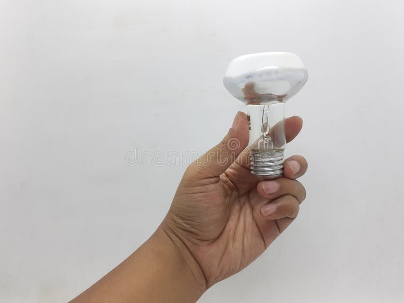Electric Clean Bright Light Bulb in White Background Stock Photo ...