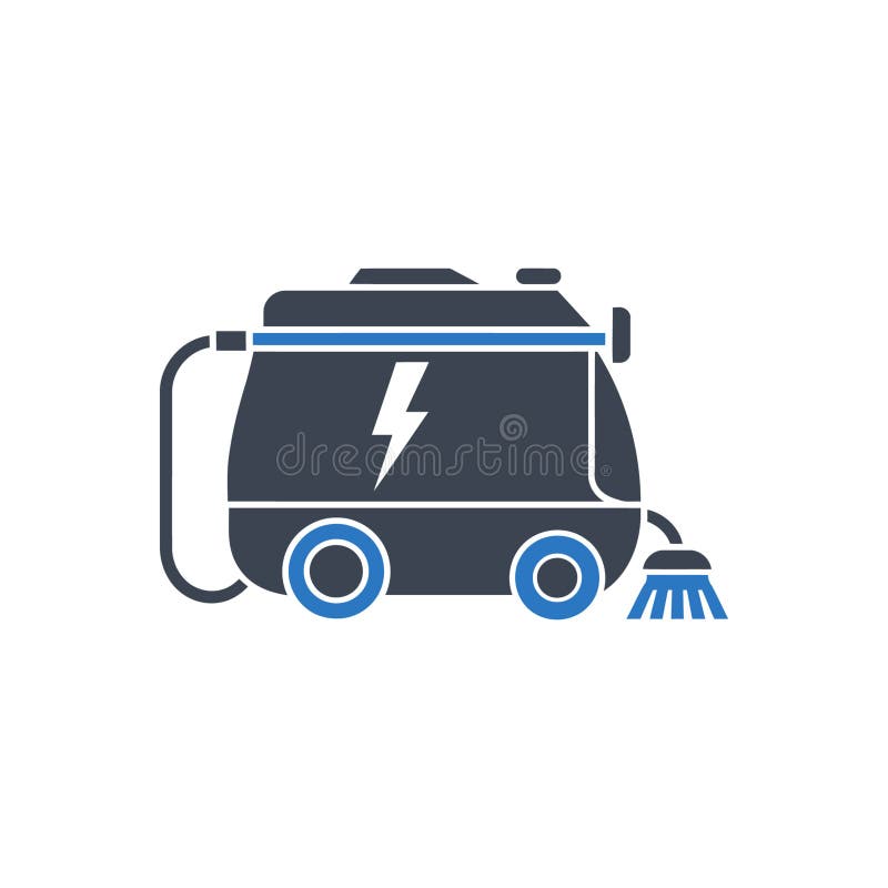 Electric Cleaning Vacuum Icon Stock Vector - Illustration of floor ...