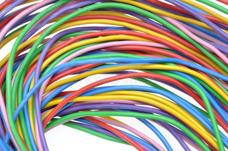 Electric colored wires stock photo. Image of electric - 46483996