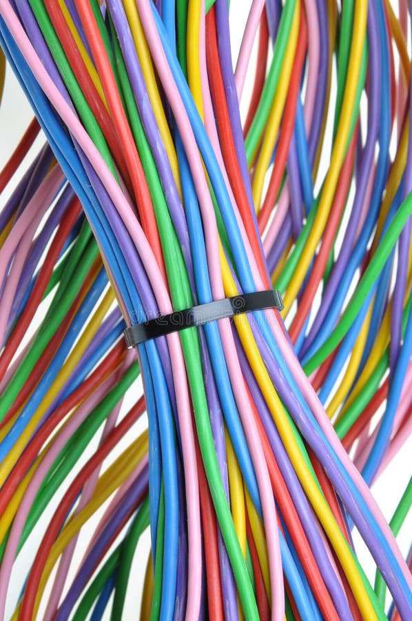 Electric colored wires stock image. Image of cable, information - 46484473