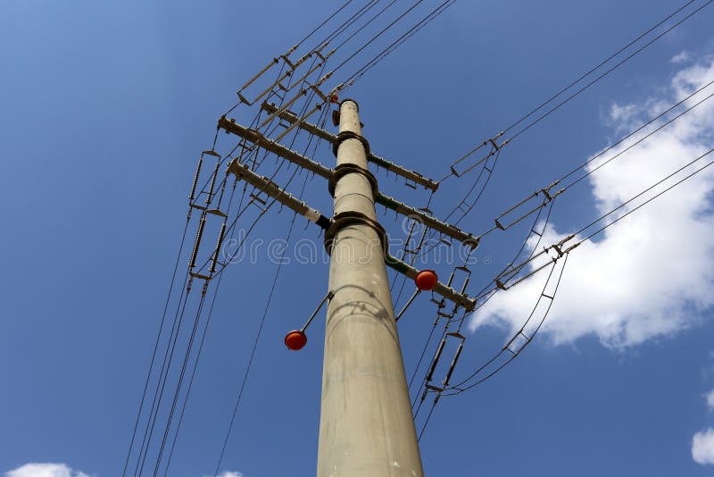 Electric pole stock photo. Image of summer, horizon - 103265902