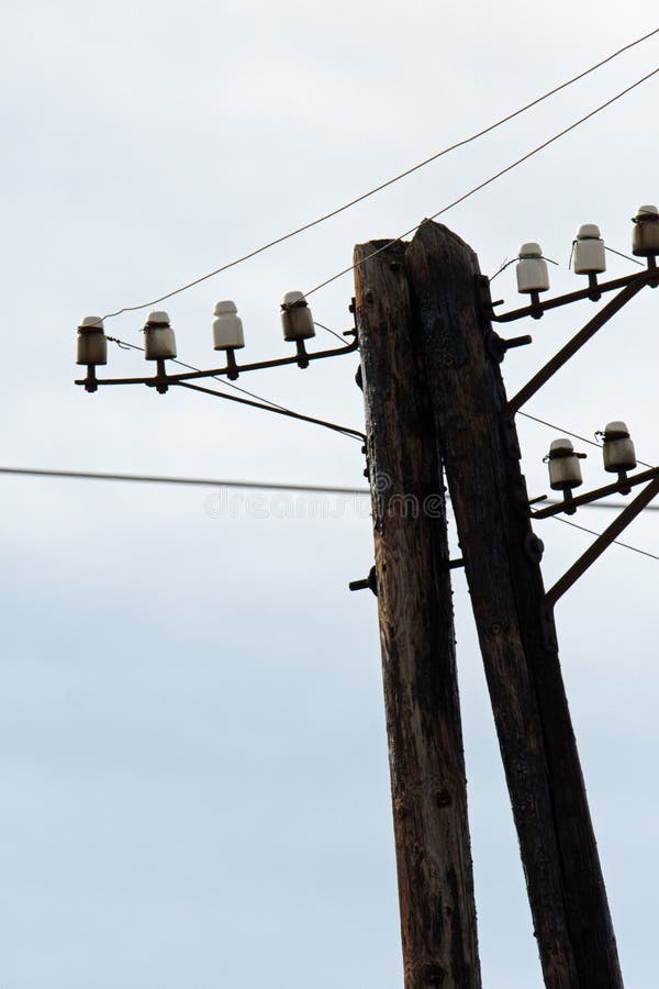 Electric column - old stock photo. Image of electricity - 141089280