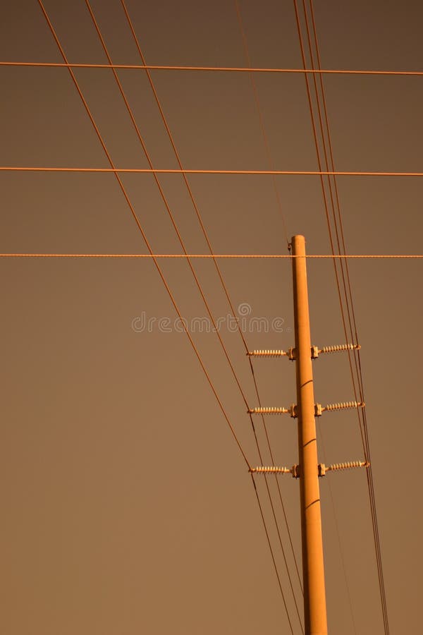 Electric Communication Pole and Lines Stock Image - Image of shapes ...