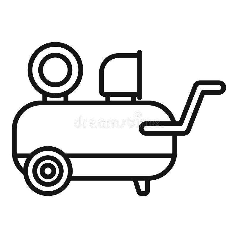 Electric Compressor Icon Outline Vector. Air Machine Stock Vector ...