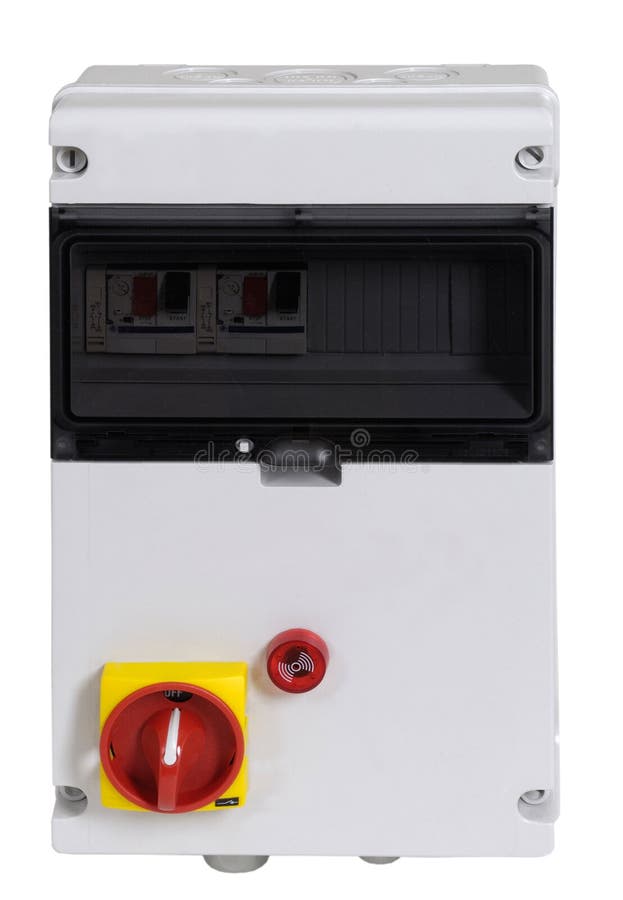 Electric Control Box on White Stock Photo - Image of order, control ...