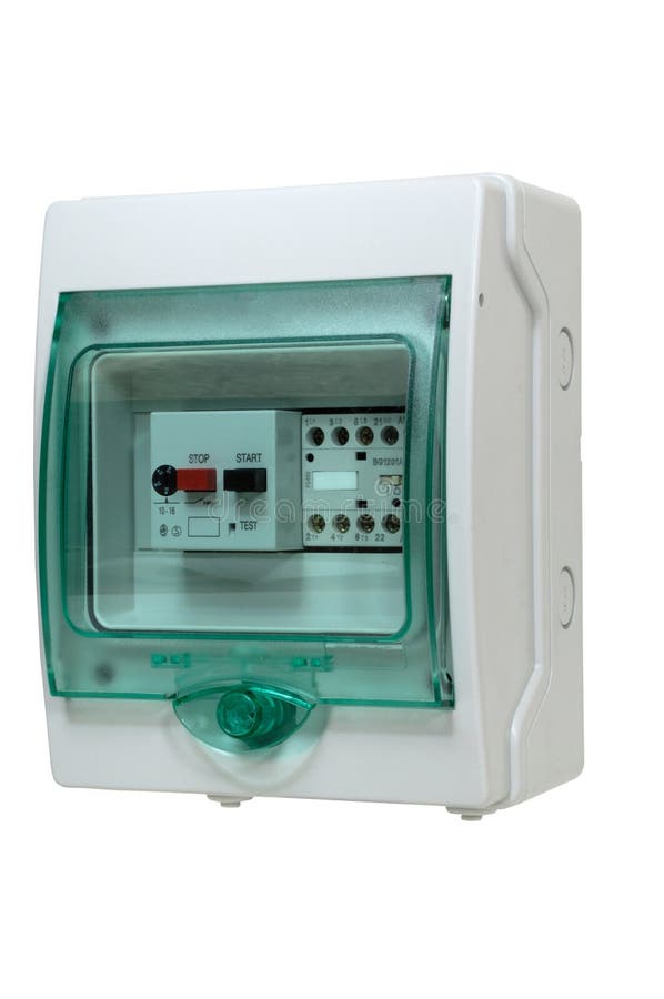 Electric Control Box on White Stock Photo - Image of order, control ...