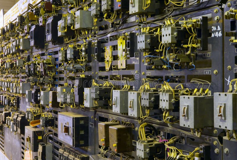 Electric Control Console on the Transformer Vault Stock Photo - Image ...