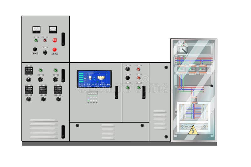 Electric Control Panel. Production Control Panel and Control of ...