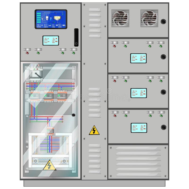 Electric Control Panel. Production Control Panel and Control of ...