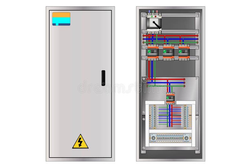 Electric Control Panel. Production Control Panel and Control of ...