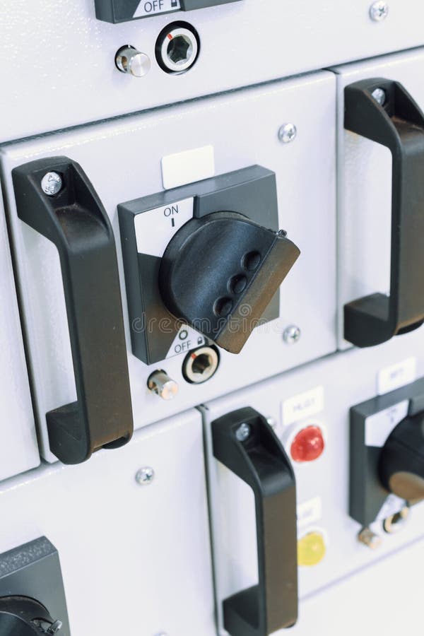 Panel of Switches on an Aircraft Flight Deck. Autopilot Control Element ...