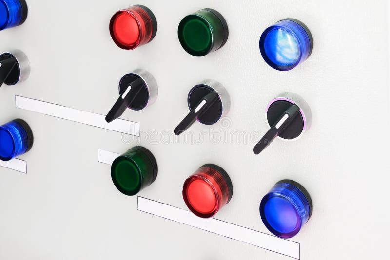 Electric Control Panel with Switches Stock Image - Image of object ...