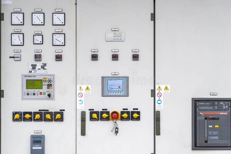 Electric Control Panel. Technology Editorial Stock Image - Image of ...
