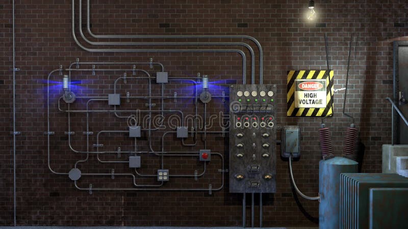 Electric Control Room with Animated Jacobs Ladder Stock Video - Video ...