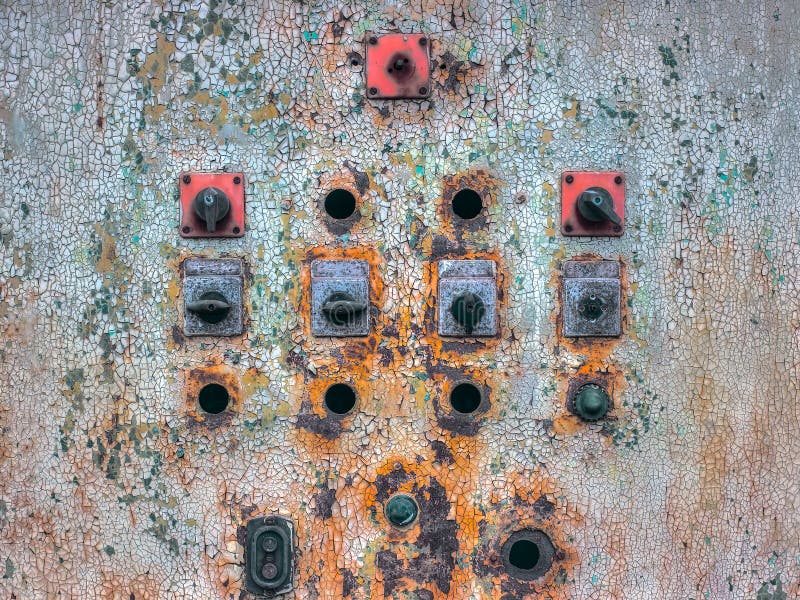 Electric Control System, Old Switch Box Stock Image - Image of electric ...