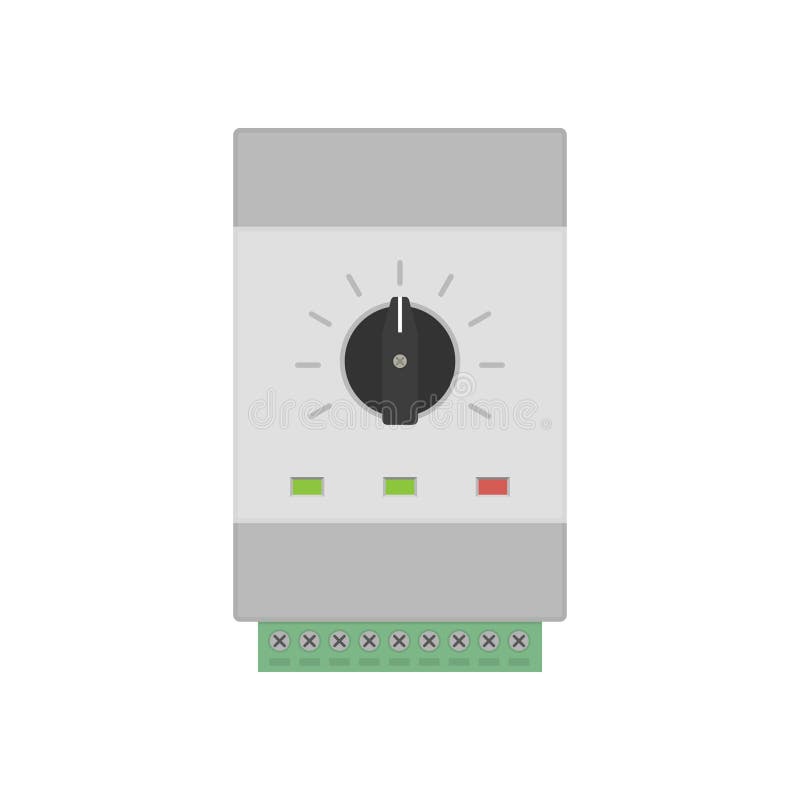 Electric Controller for DIN Rail Mounting Stock Vector - Illustration ...