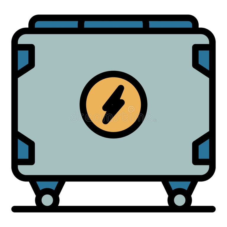 Electric Convector Icon Vector Flat Stock Vector - Illustration of pump, electricity: 286987373