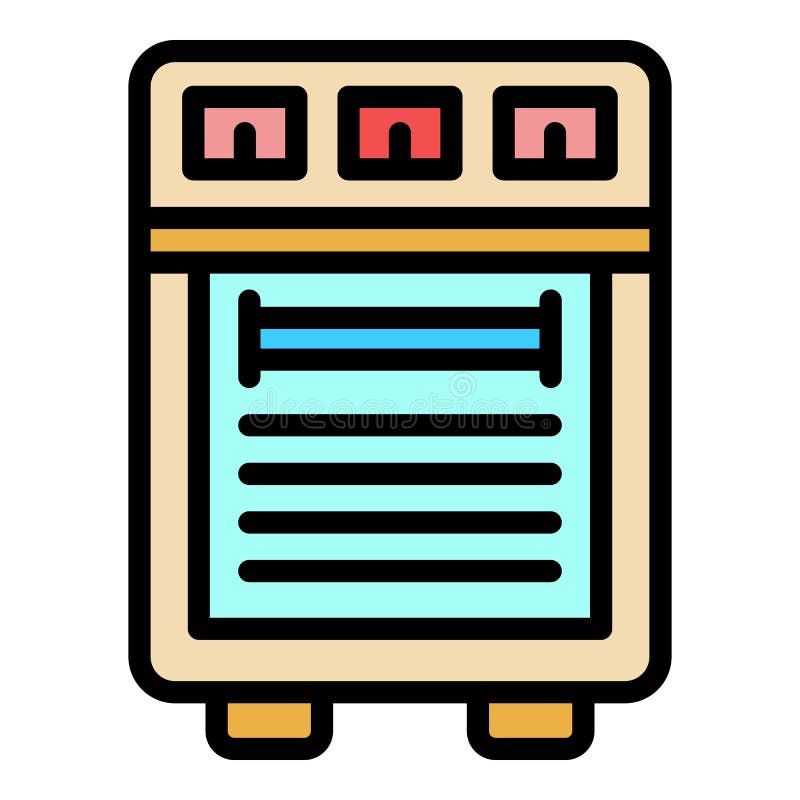 Electric Cooker Icon Color Outline Vector Stock Vector - Illustration ...