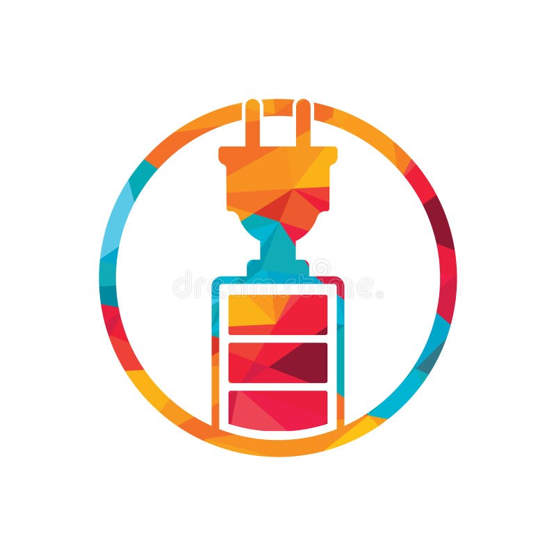 Battery and Electric Plug Vector Logo Design. Stock Vector ...