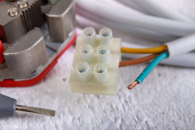 Electric Cord and Tools for Installation. Electrical Accessories for ...