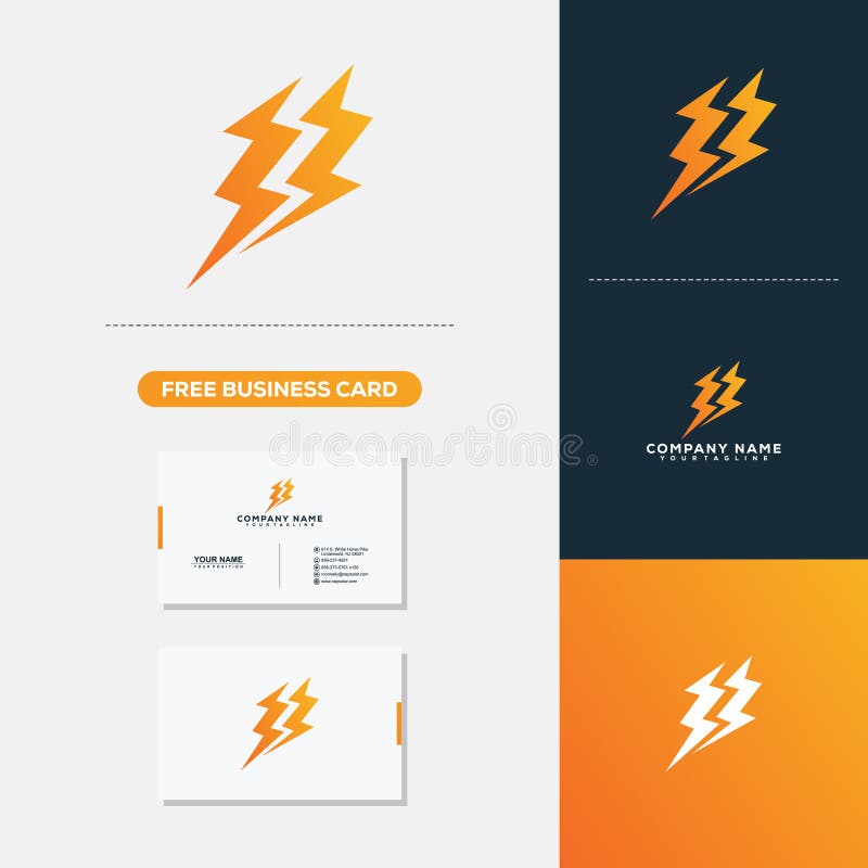 Electric Creative Logo and Business Card Design Stock Illustration ...