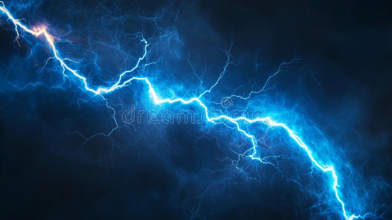 An Electric Current Effect on a Black Background. Stock Photo - Image ...