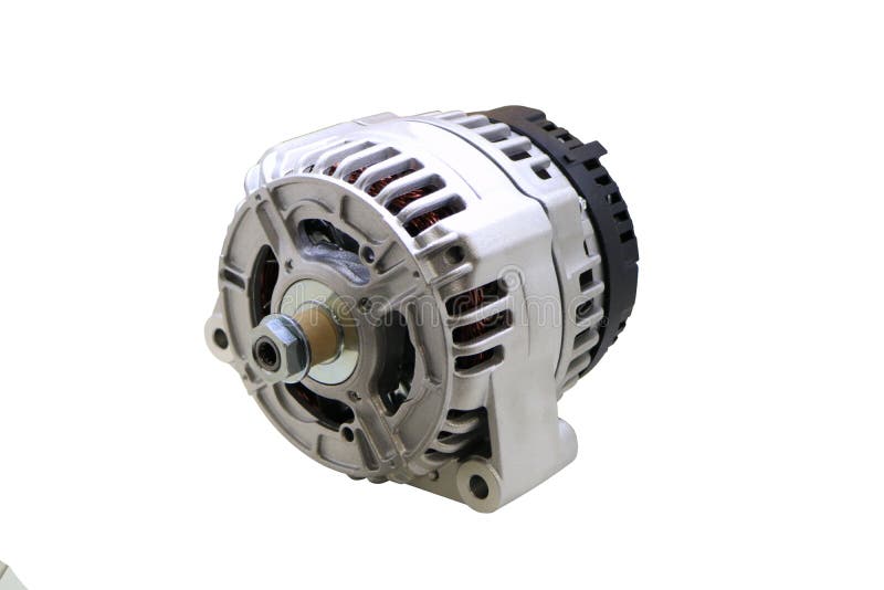 Electric Current Generator. Isolated on White Stock Image - Image of ...