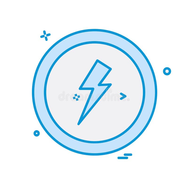 Electric Current Icon Design Vector Stock Vector - Illustration of icon ...