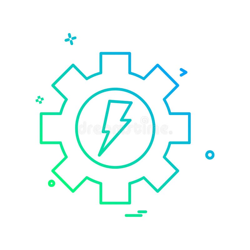 Electric Current Icon Design Vector Stock Vector - Illustration of ...