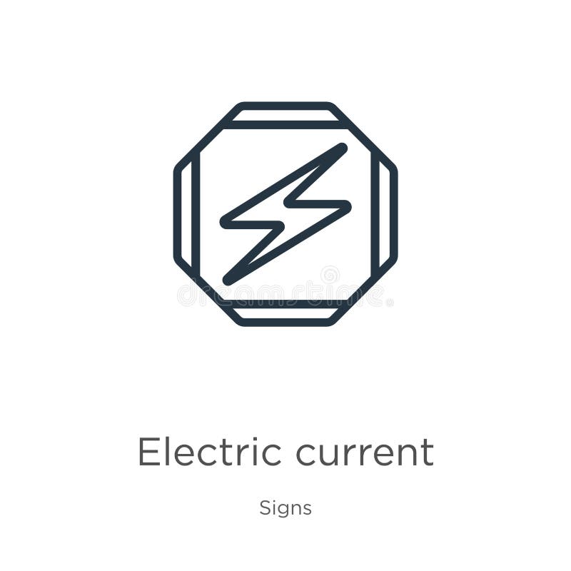 Electrical Current Symbol Electric Current Icon On White Background.