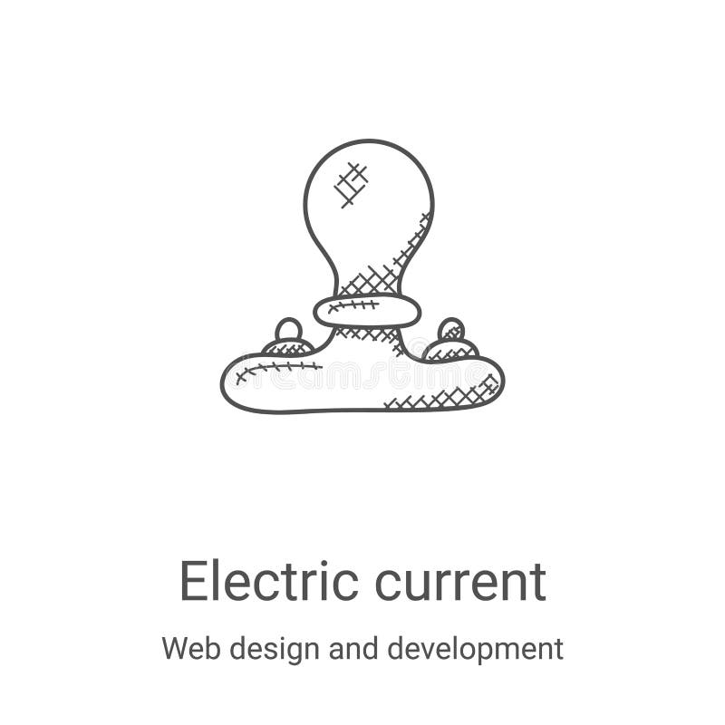 Electric Current Icon Vector from Web Design and Development Collection ...