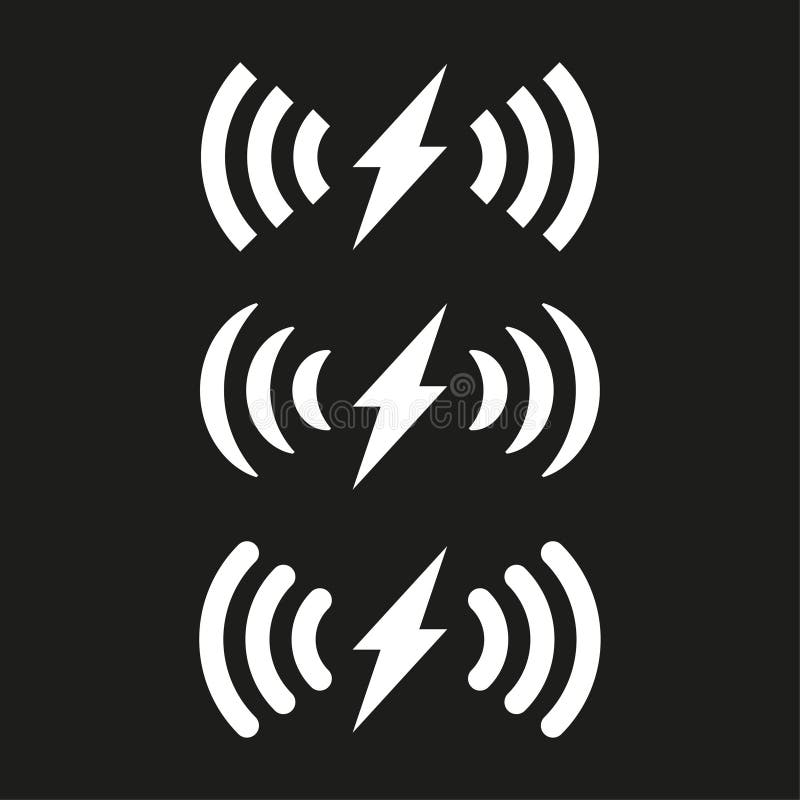 Electric Current Sign, Electric Power Symbol. Vector Illustration Stock ...