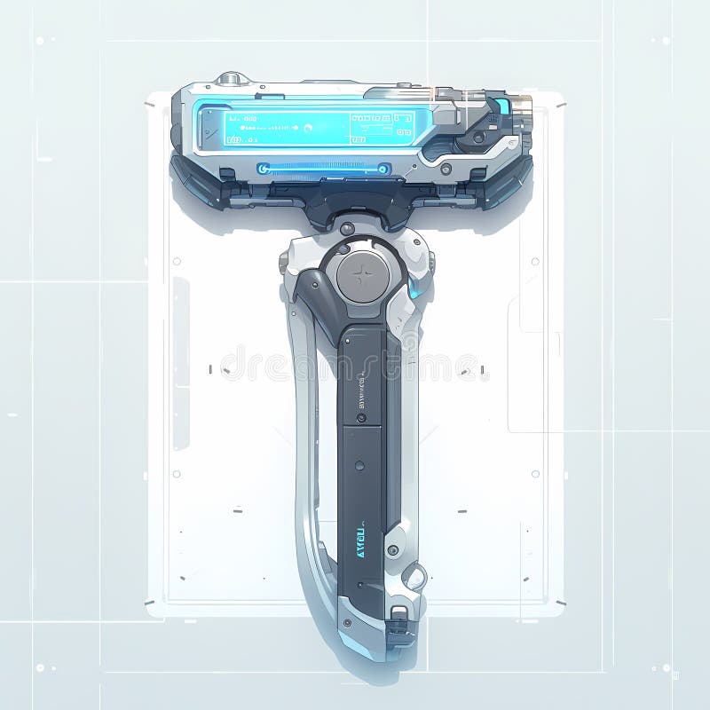 Electric Cyberpunk Razor Precision Laser Stock Illustration ...