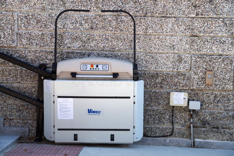 Electric Device for Lifting Disabled People in the Underpass Editorial ...