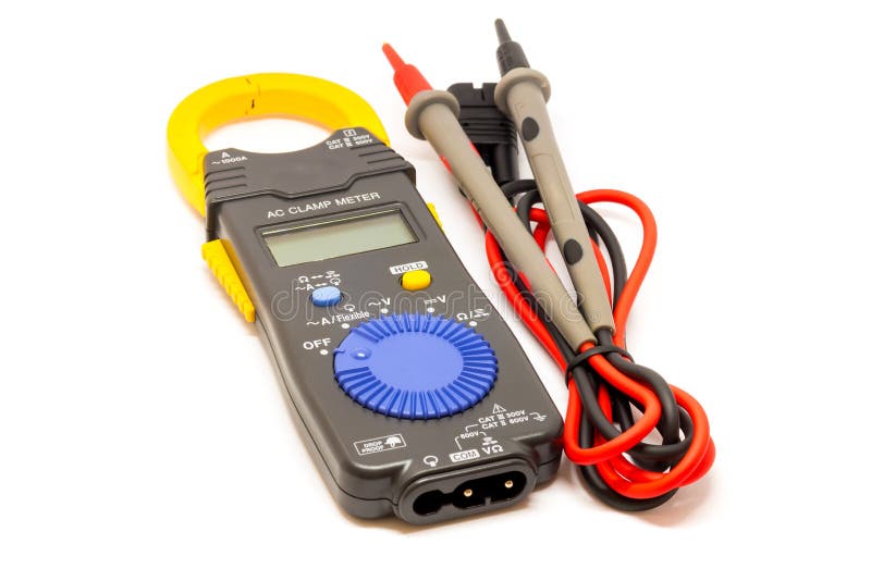 Electric Digital Multimeter. Stock Image - Image of electrician, probe ...