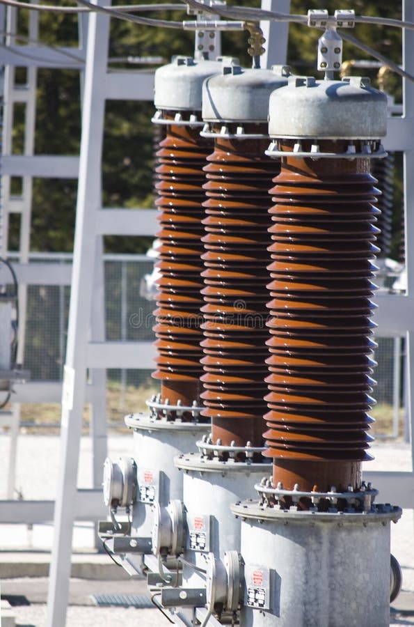 Electric Distribution Substation Detail Stock Photo - Image of system ...