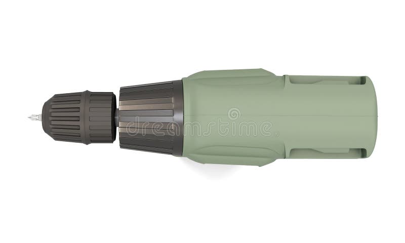 Electric Drill - Top View. 3d. Stock Illustration - Illustration of ...